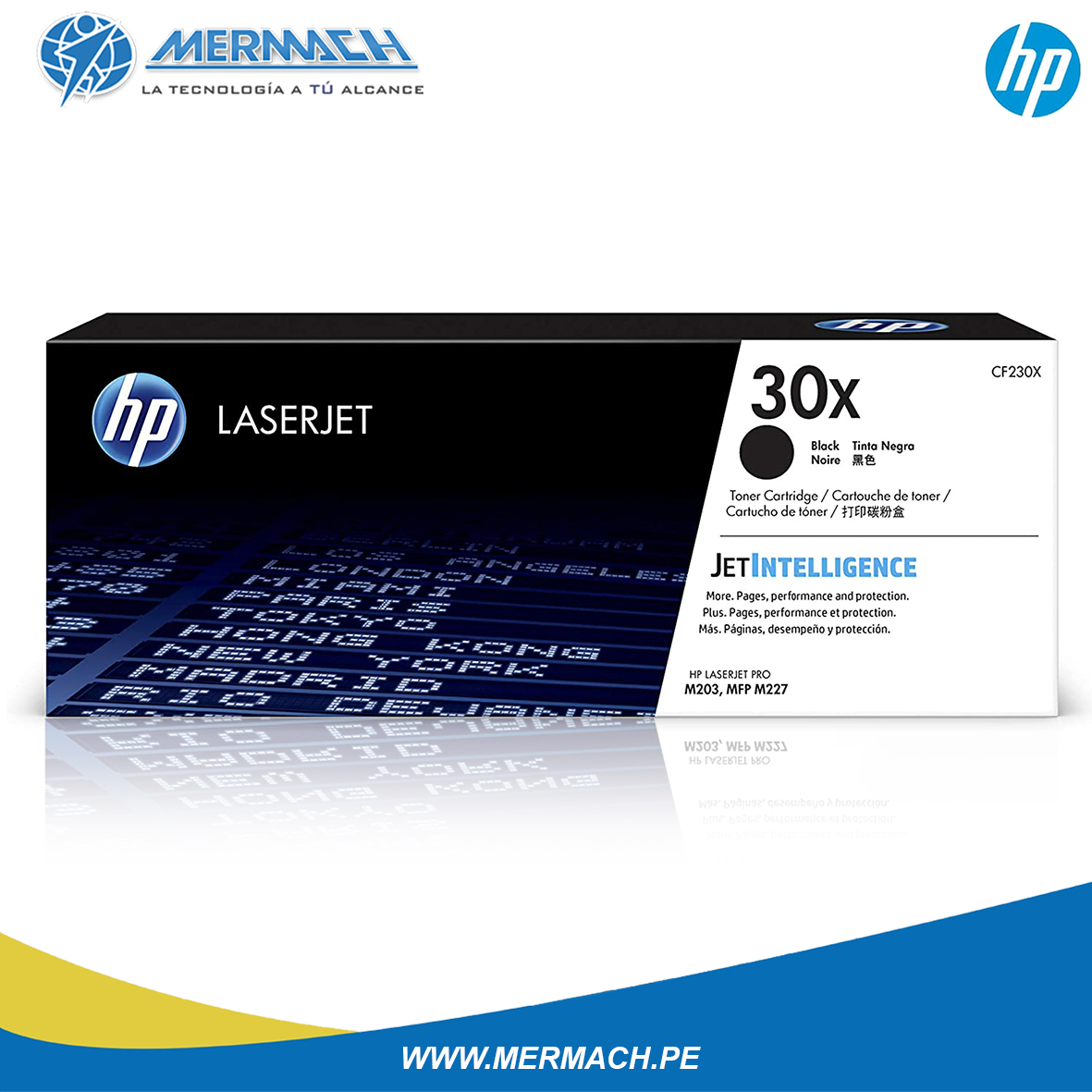 TONER HP 30X CF230X BLACK LASERJET PRO MFP M227, M203 3.5K